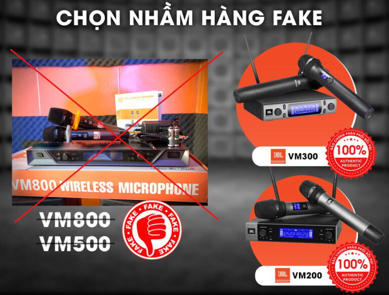 Micro không dây JBL VM800 là hàng giả thương hiệu JBL